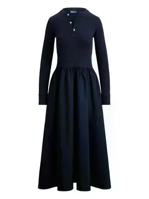 Polo Ralph Lauren Paneled Midi Dress - Blue