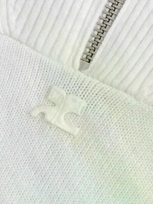 COURREGES Embroidered-logo Zip Sweater
