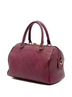 LOUIS VUITTON Monogram Empreinte Speedy Bandouliere 25 Satchel - Red