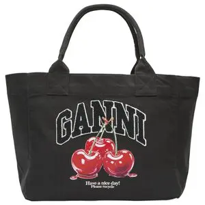 GANNI Medium Trapeze Shopper Tote - Phantom