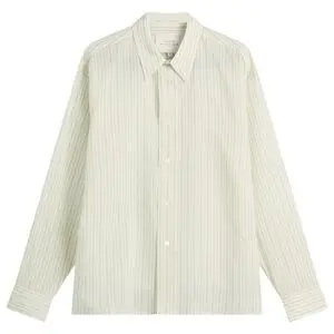 Studio Nicholson Hal Cotton Silk Stripe Shirt - Parchment