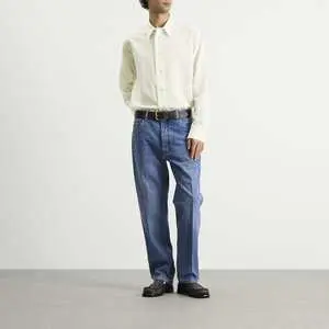 Studio Nicholson Hal Cotton Silk Stripe Shirt - Parchment