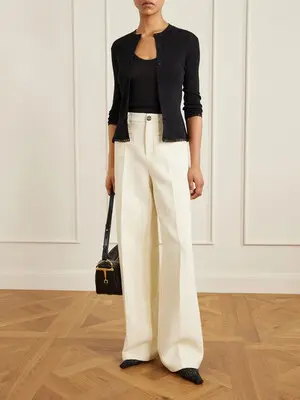 Gucci Wide-leg Cotton-tweed Pants - Neutrals