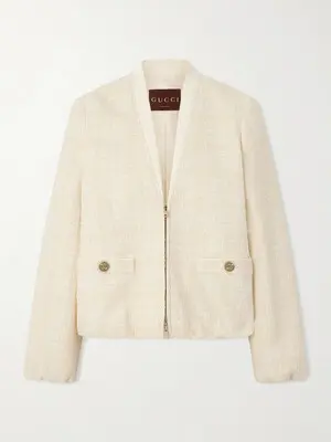 Gucci Cotton-blend Boucle Jacket - Neutrals