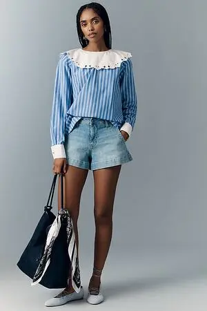 Maeve Eyelet Collared Blouse