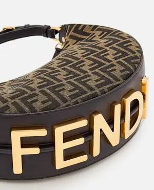 Fendi Graphy Jacquard Ff Shoulder Bag - Brown