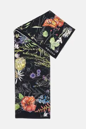 Alexander McQueen Spider Floral Silk Scarf - Multicolor