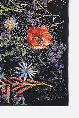 Alexander McQueen Spider Floral Silk Scarf