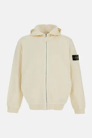 Stone Island Diagonal Organic Cotton Fleece Hoodie
