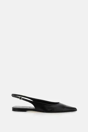 AeydĒ Annora Nappa Leather Slingbacks - Black