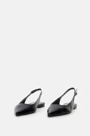 AeydĒ Annora Nappa Leather Slingbacks - Black