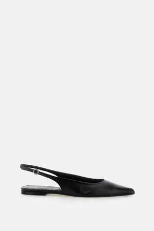 AeydĒ Annora Nappa Leather Slingbacks - Black