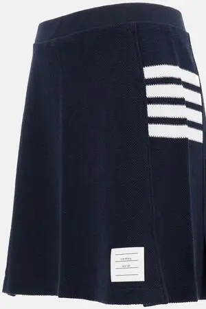 Thom Browne Milano Stitch Knit Pleated Mini Skirt