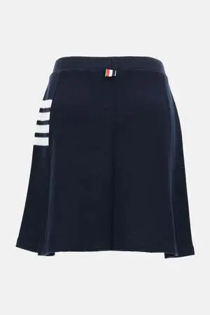 Thom Browne Milano Stitch Knit Pleated Mini Skirt