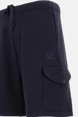 C.P. COMPANY Fleece Cargo Shorts - Blue