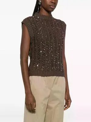Peserico Sequin-embellished Vest