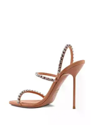 Paris Texas Crystal-embellished Stiletto Heel Sandals