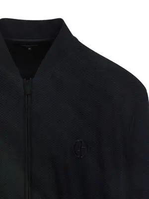Giorgio Armani Textured Logo Jacket - Blue