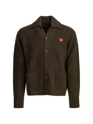 HUMAN MADE Spread-collar Button-up Cardigan - Brown
