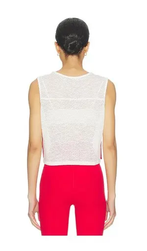 Splits59 Mesh Tank Top With Stripe Detail