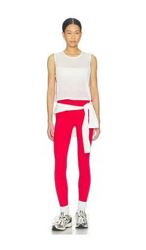 Splits59 Mesh Tank Top With Stripe Detail