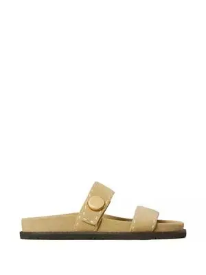 Tory Burch Button Strap Slide Sandals