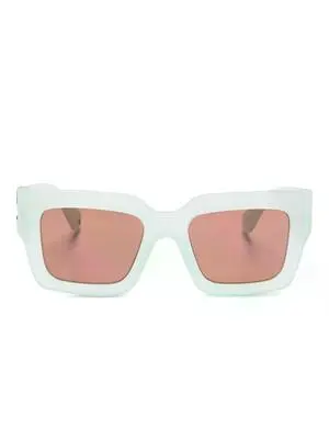 Off-White Square Frame Sunglasses - Green