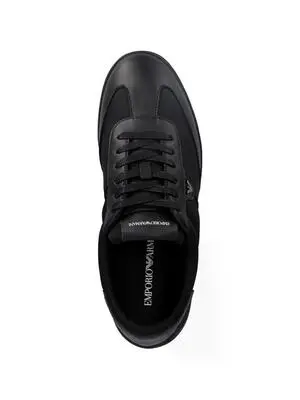 Emporio Armani Logo-plaque Panelled Sneakers