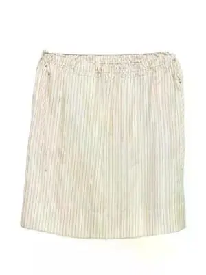 TOTEME Striped Mini Skirt - Neutrals