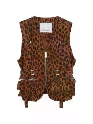 3.1 Phillip Lim Leopard-print Zip-up Vest