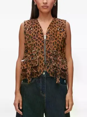 3.1 Phillip Lim Leopard-print Zip-up Vest