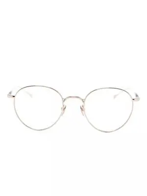 MASUNAGA Gms-128t Round-frame Glasses - Gold