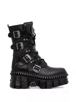 NEW ROCK Buckle Platform Boots