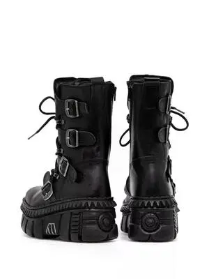 NEW ROCK Buckle Platform Boots