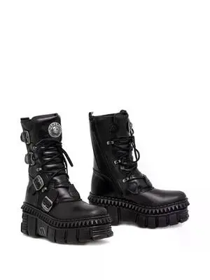 NEW ROCK Buckle Platform Boots