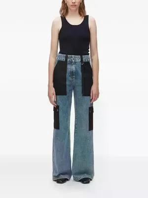 3.1 Phillip Lim Panelled Wide Leg Jeans