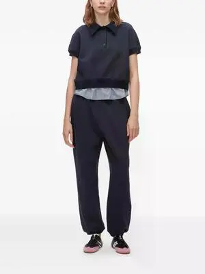 3.1 Phillip Lim Striped Panelled Polo Top - Blue