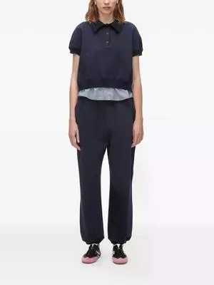 3.1 Phillip Lim Striped Panelled Polo Top - Blue