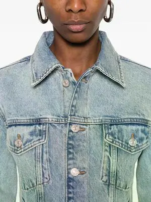 7 For All Mankind Trucker Jacket With Frayed Hem
