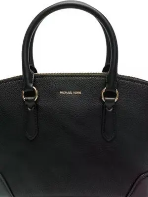Michael Kors Md Ew Dome Logo-plaque Leather Tote Bag