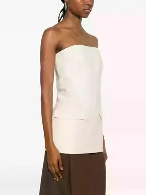 TOTEME Strapless Pocket Top - Neutrals