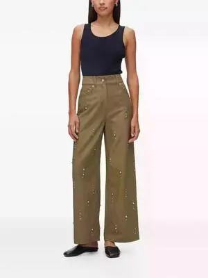 3.1 Phillip Lim Studded Wide Leg Trousers