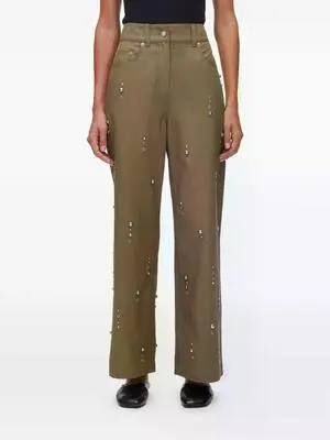 3.1 Phillip Lim Studded Wide Leg Trousers