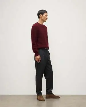 Johnstons Of Elgin Calder Dark Cable Cashmere Jumper - Red