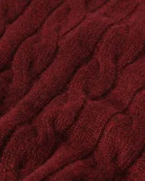 Johnstons Of Elgin Calder Dark Cable Cashmere Jumper - Red
