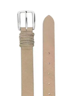 Peserico Textured-leather Belt With Buckle
