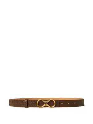 TWINSET Textured Leather Belt - Brown