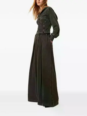 TWINSET Cotton Palazzo Pants - Black