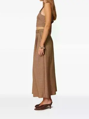 TWINSET Plaid Belted Skirt