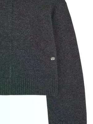 GANNI Roll-neck Wool Sweater - Grey